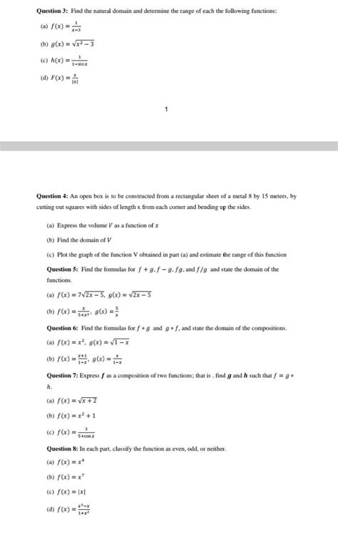 solved question 3 find the natural domain and determine the