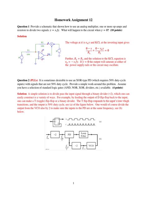 Homework Assignment 12 Solution Pdf Detector Radio Electronic
