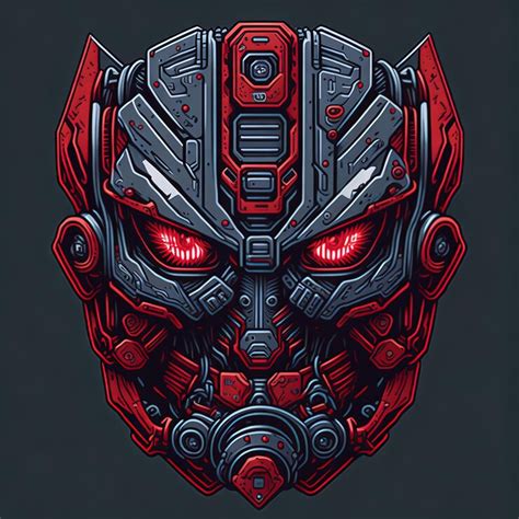 Premium Vector Vector Illustration Terminator Transformers Head Design