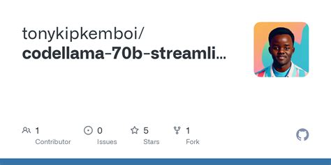 GitHub Tonykipkemboi Codellama B Streamlit Demos