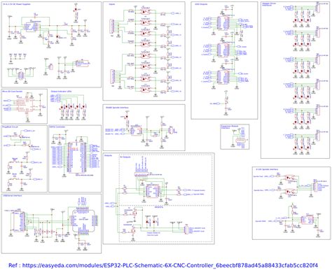 Esp32 Plc Schematic 6x Cnc Controller Resources Easyeda