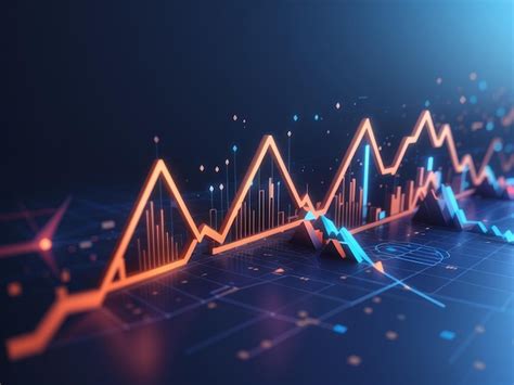 Premium Photo Dynamic Progression Abstract Digital Growing Arrows Up Graph Chart