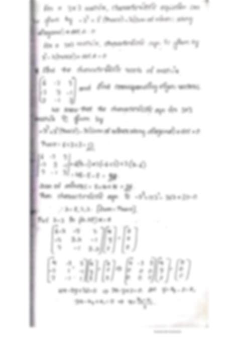solution mathematics 1 eigen values and eigen vectors and quadratic
