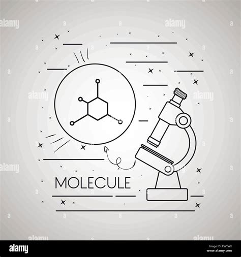 Molecule Structure With Microscope Stock Vector Image And Art Alamy