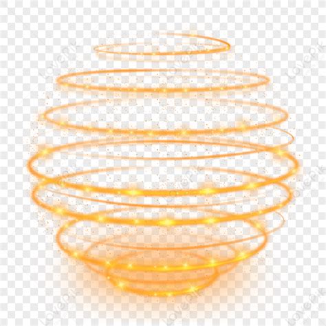 Orange Circling Stereo Light Effect Hover Glare Stereoscopic Png