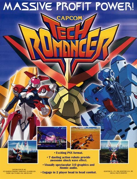 Tech Romancer Capcom Video Game 1998 Usa The Arcade Flyer Archive
