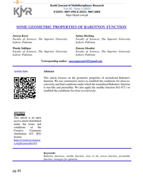 Pdf Some Geometric Properties Of Rabotnov Function
