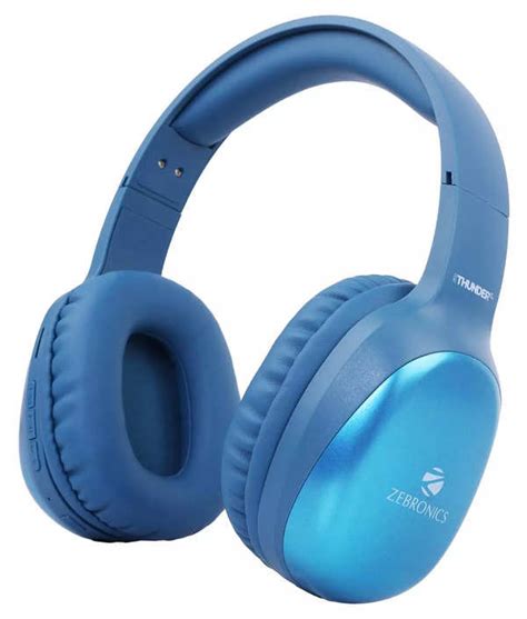 Zebronics Zeb Thunder Pro On Ear Wireless Bluetooth V Headphone Up To Hours Playback Blue