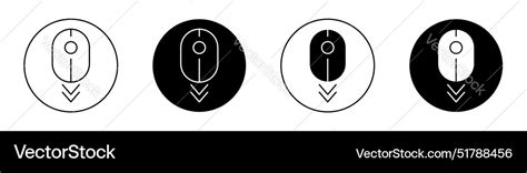 Scroll Down Computer Mouse Icon Royalty Free Vector Image