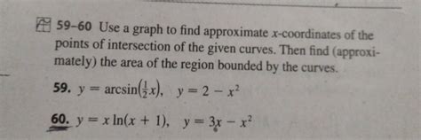 Solved Use A Graph To Find Approximate X Coordinates Chegg