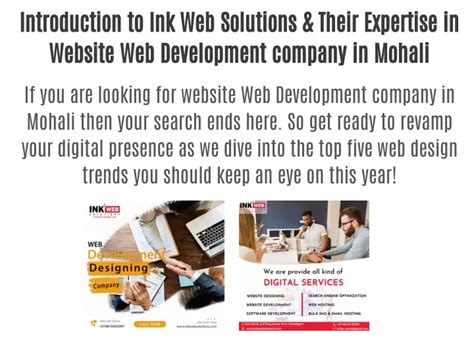 Ppt Introduction To Ink Web Solutions And Their Expertise In Website Web Development Company In