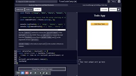Learn Localstorage By Building A Todo App Step 44 Youtube
