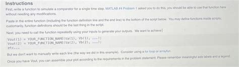 Solved 1 Write A Function To Get The Output Of A Comparator