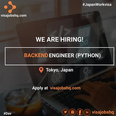 Backend Engineer Python In Tokyo Relocate To Japan With Work Visa Sponsorship