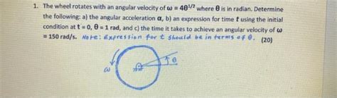 Solved The Wheel Rotates With An Angular Velocity Of W Chegg