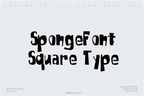 Spongefont Square Type Font Free Download And Preview Deefont