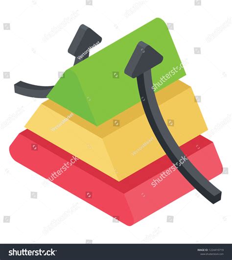 Triangle Shape Layer Graph Like Pyramid Stock Vector Royalty Free 1224410719 Shutterstock