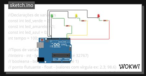 Trabalhando Variáveis Wokwi Esp32 Stm32 Arduino Simulator