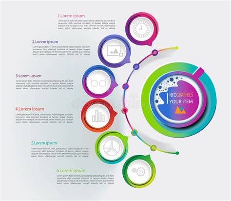 Business Data Visualization Process Chart Abstract Elements Of Graph