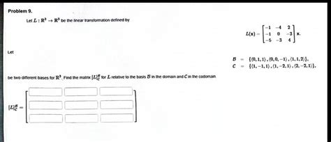 solved let l r3→r3 be the linear transformation defined by