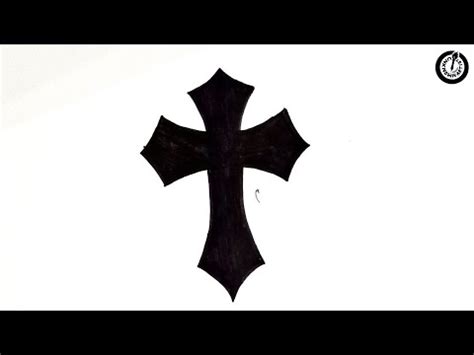 Christian Cross Tattoo Drawing How To Draw A Christian Cross Symbol Tutorial Easy Step By Step