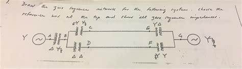 solved writing in question draw the zero sequence network