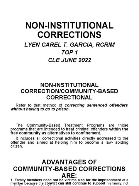 Non Institutional Corrections Pdf Probation Presentence Investigation Report