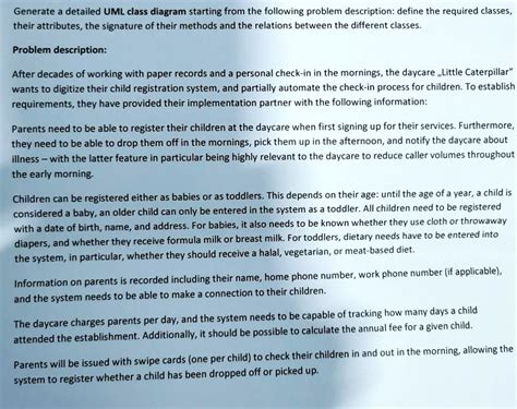 SOLVED Text ã UML Class diagramãPlease draw the diagram in detail which matches every