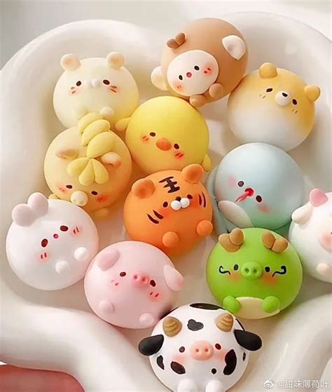 32 مدل مجسمه با خمیر کلی کیوت وفانتزی این مجسمه‌های کوچیک با خمیر کلی