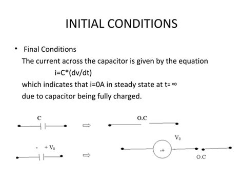 initial conditions of resistor inductor and capacitor ppt