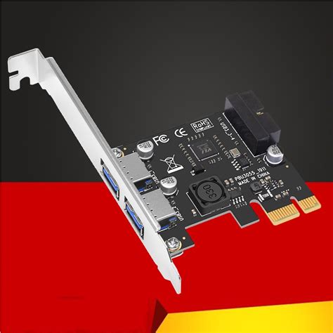 Bộ Chuyển đổi Thẻ Mở Rộng Usb 3 0 Pci E 2 Cổng Usb3 0 Hub Nội Bộ 19pin