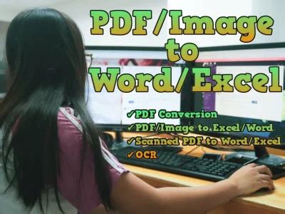 Accurate PDF Image Converted In Word Excel Upwork
