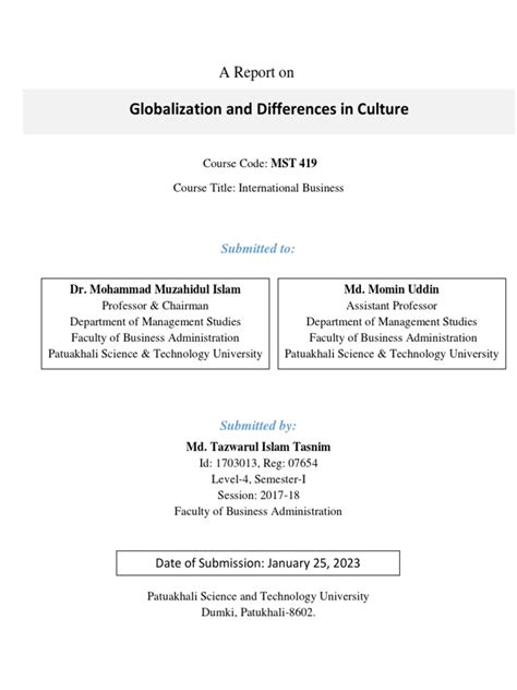 Mumin Uddin Sir Pdf Globalization Social Stratification