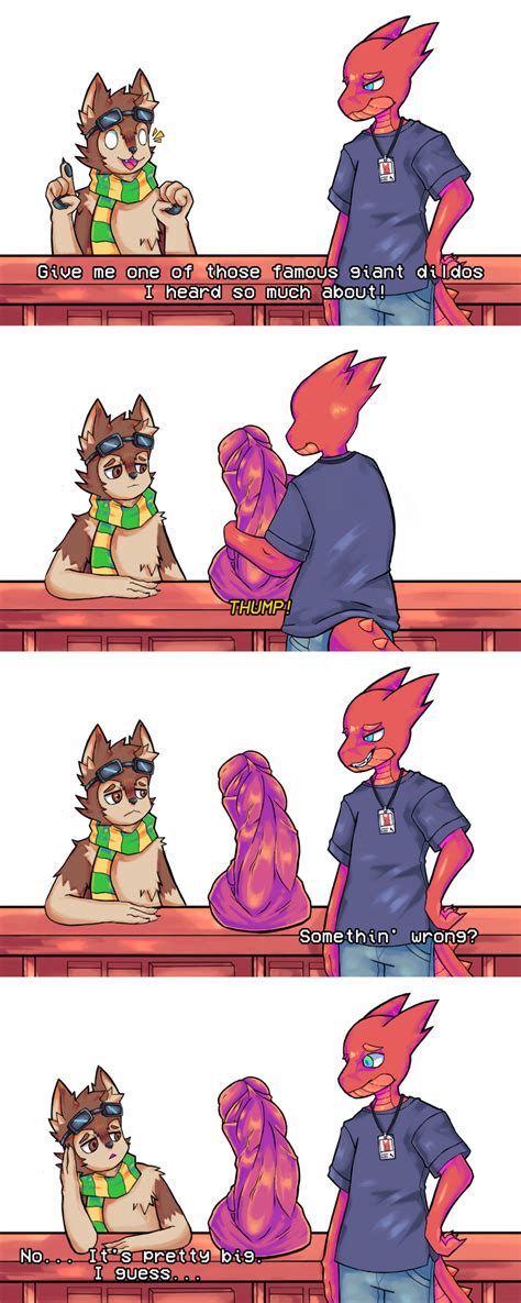 Rule 34 Absurd Res Bad Dragon Bad Dragon Dildo Badge Big Dildo Brown Body Brown Fur Canid