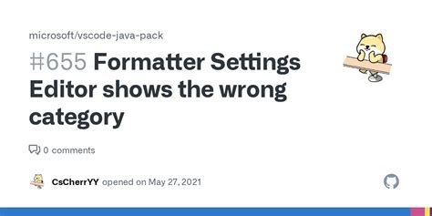 Formatter Settings Editor Shows The Wrong Category · Issue 655