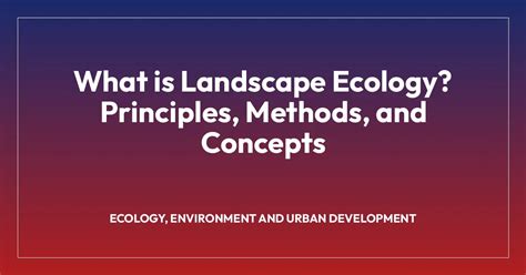 What Is Landscape Ecology Principles Methods And Concepts Sociohealth