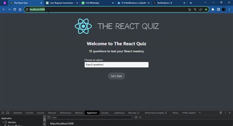 100daysofcode 100daysofcode React Usereducer Quizapp