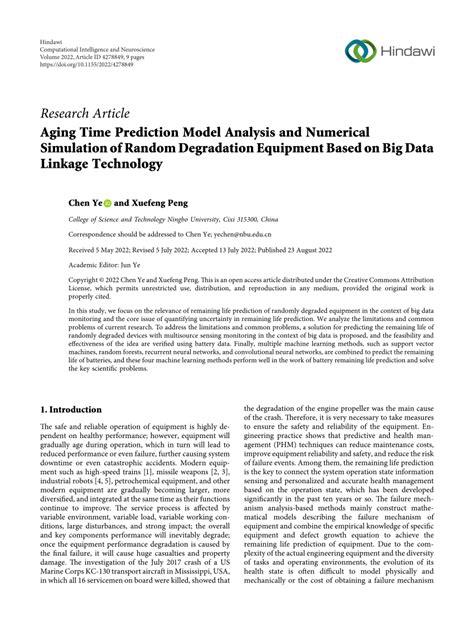 Pdf Aging Time Prediction Model Analysis And Numerical Simulation Of Random Degradation