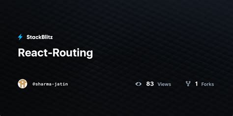 react routing stackblitz