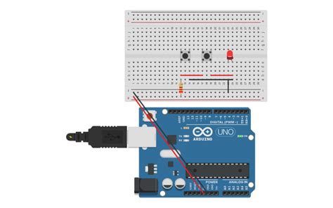 Circuit Design Led Con Pulsanti In Parallelo Tinkercad