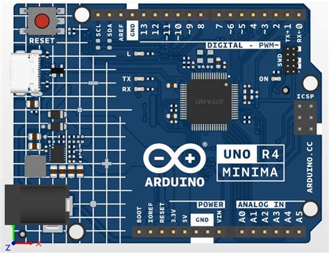 Arduino Uno R4 Minima 模块step模型图纸下载 懒石网