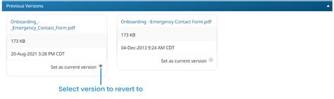 Reverting To A Previous File Version