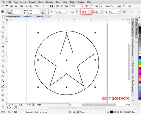 CorelDRAW Tutorial Align Star Odd Points Of Star Or Polygon To Center A Circle Galih Gasendra