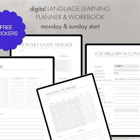 Language Note Taking Templates 2 Sizes Foreign Language Notes Class Notes Self Study Language