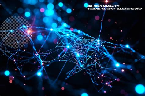 Premium Psd Holographic Coding Structure Network Of Nodes On