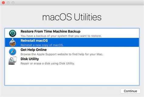 MacBook Reinstall MacOS No Command R