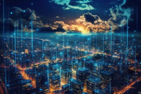 Cloud Computing The Future Of Data Storage And Processing Ai Generated Illustration Stock