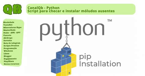 Canalqb Python Script Para Checar E Instalar Móludos Ausentes