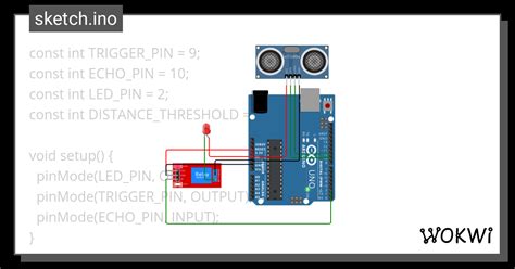 超声波继电器灯泡 Wokwi ESP32 STM32 Arduino Simulator