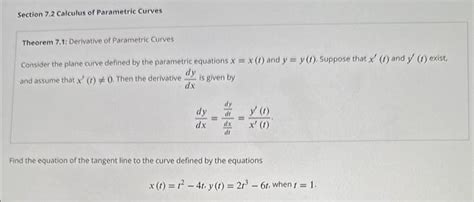 Solved Consider The Plane Curve Defined By The Parametric Chegg